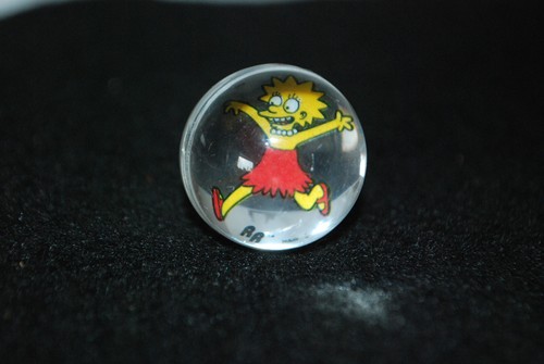 LISA Simpson Collectible Glass 1" Logo Marble Simpsons !!! | eBay