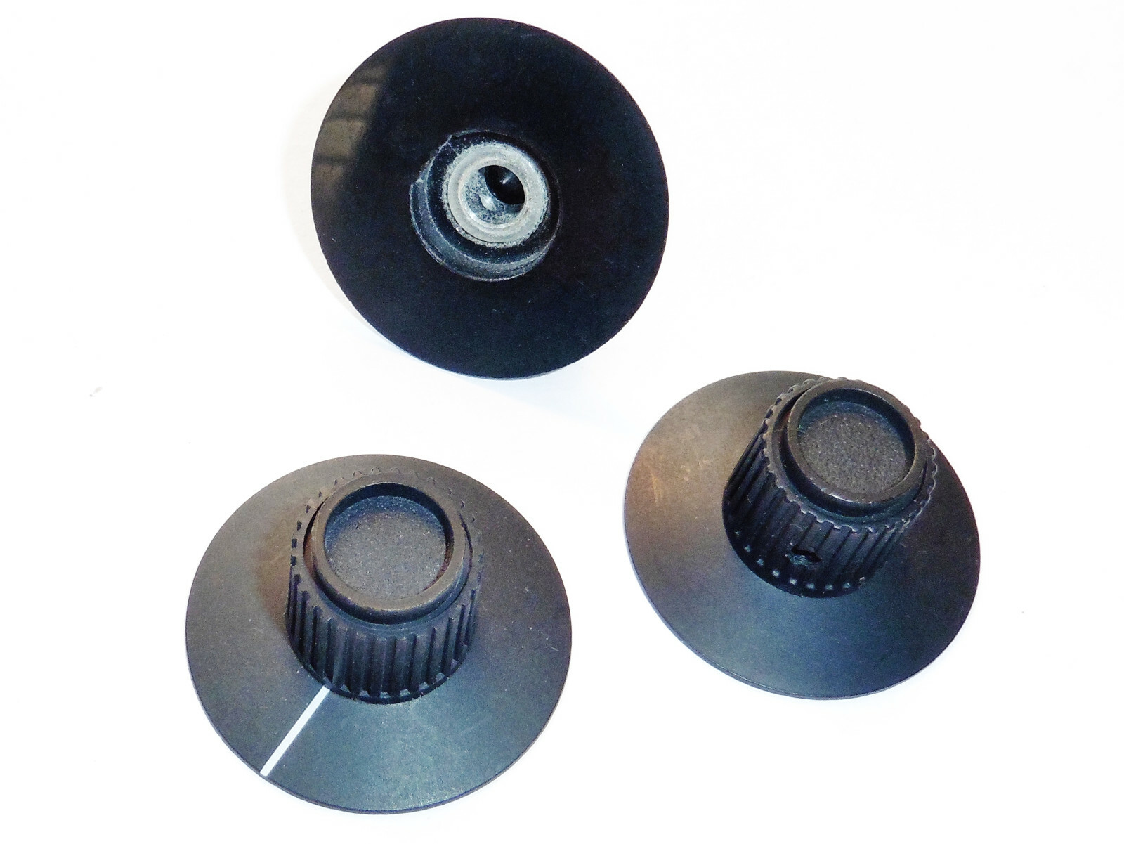 QTY. 2 (1 PAIR) of skirted KNOBS, 2 set screws; US made Buckeye ...