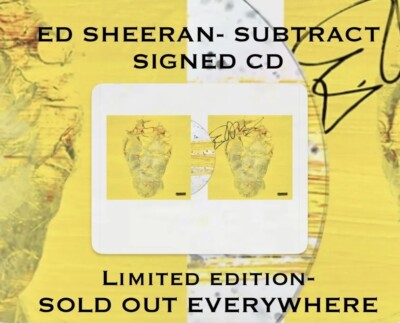 Ed Sheeran - Subtract - CD Artist Signed Art Card | eBay