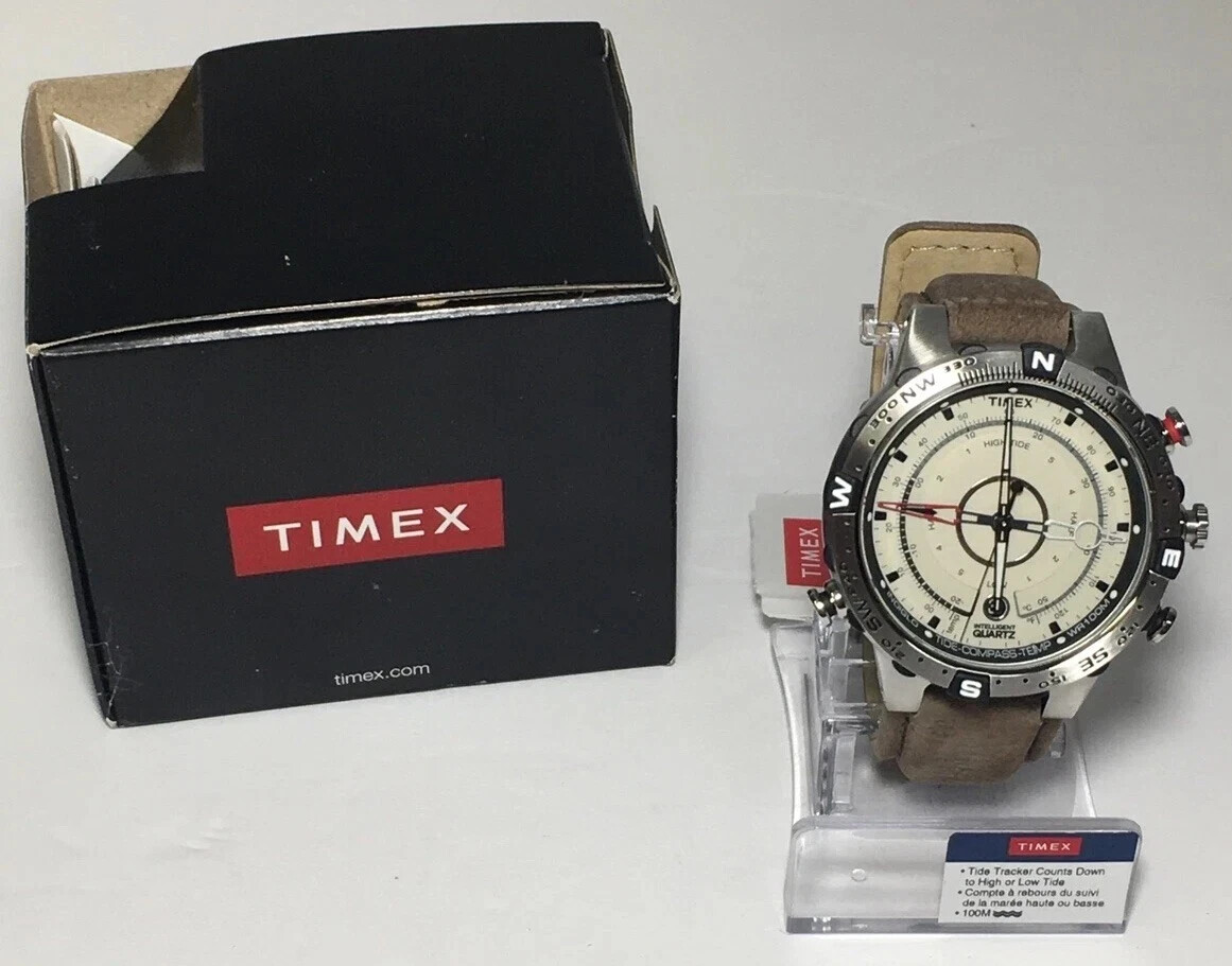 Timex Men's Intelligent Quartz Tide Temp Compass Silicone Strap Watch ...
