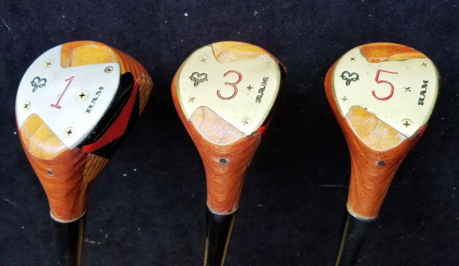 Vintage Ram GTM Gene Littler Registered Woods Set #'s 1,3,5 (RH) FREE ...