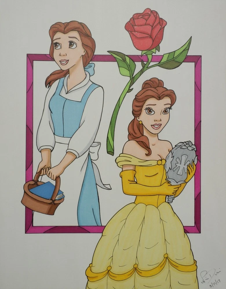 Disney Princesses To Draw Belle