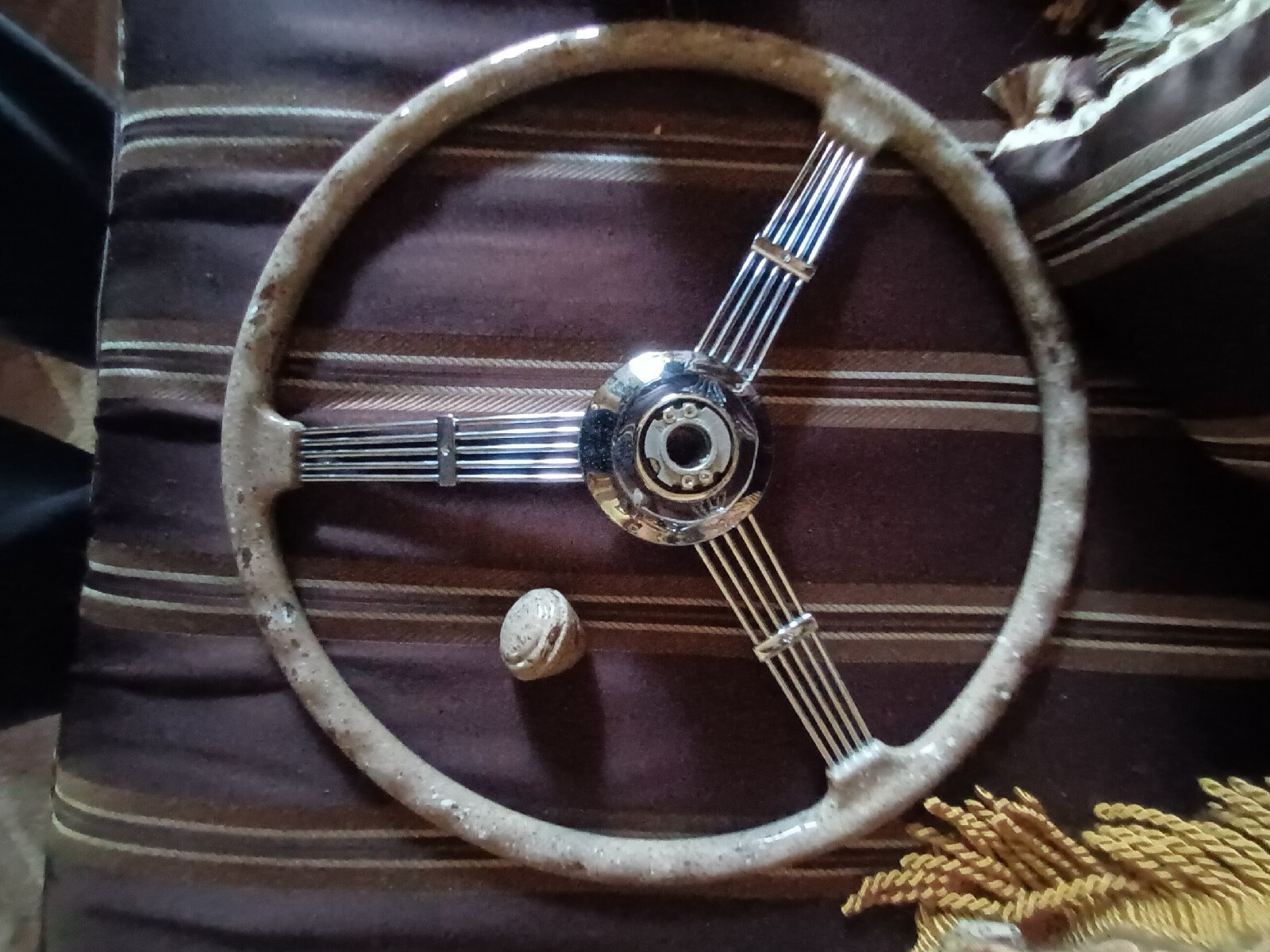 1937 Chevy steering wheel with horn blower ring (Beautiful) | eBay