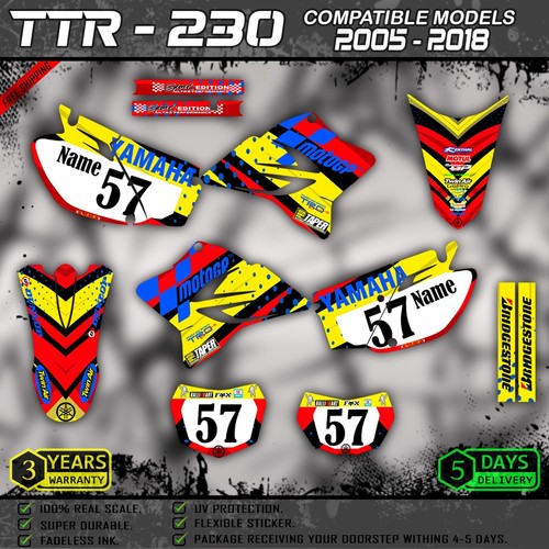 YAMAHA TTR 230 2005 - 2018 DECALS GRAPHICS STICKER NEW KIT | eBay
