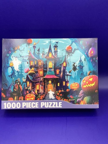 1000-piece Halloween-themed jigsaw puzzle haunted House Ghost Complete ...