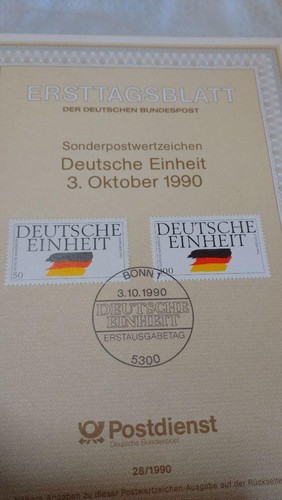Rare German Unification First Day Edition Commemorative Stamp 1990 | eBay