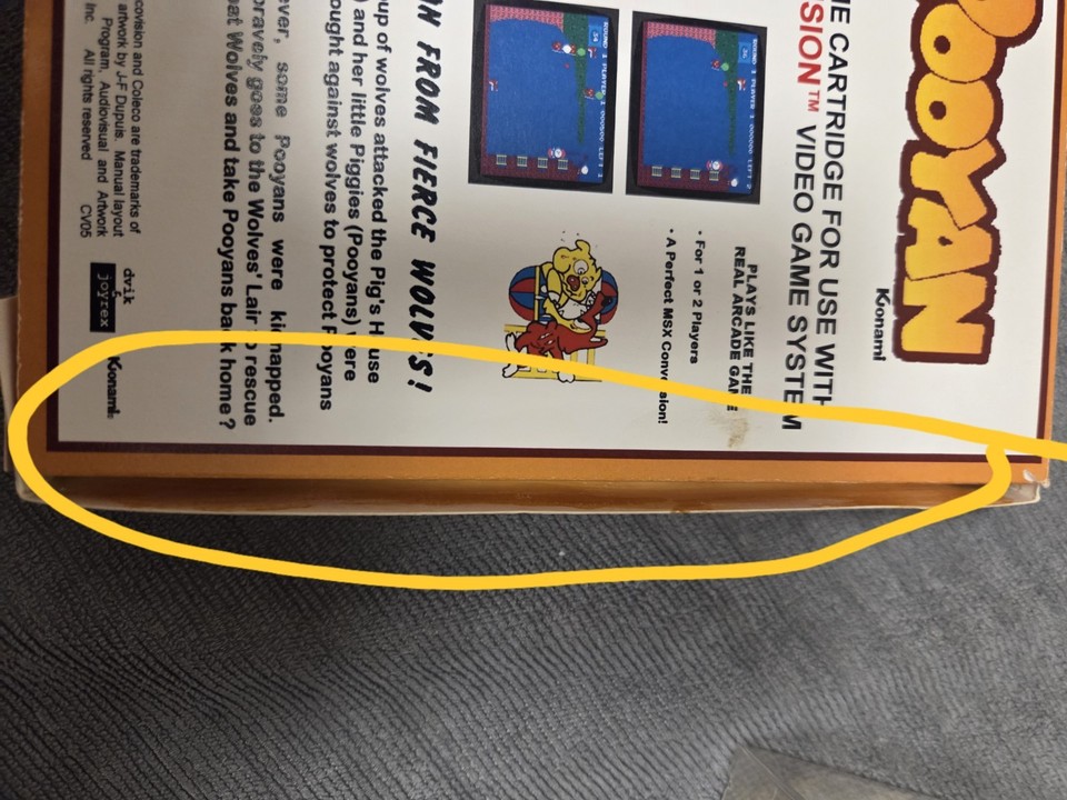 Pooyan For Colecovision New In Box With Manual & Cartridge Rare | eBay