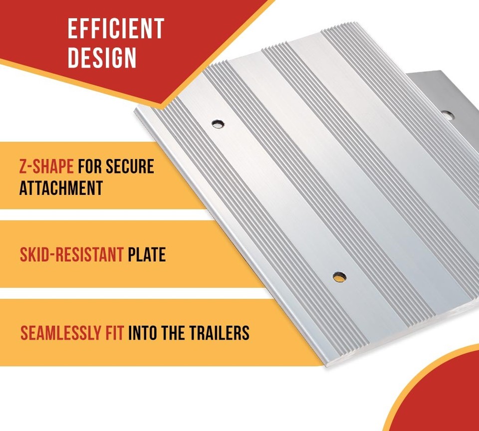 1 Pair 7-1/4" x 8" DIY Aluminum Ramp Brackets Kit Plates for Load ...