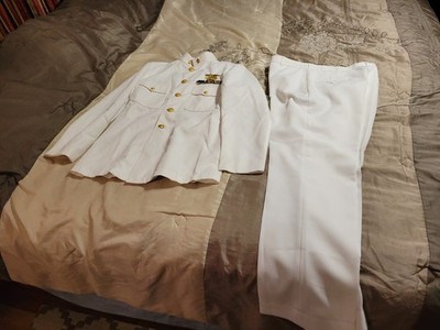 US Navy SEAL UDT CPO Chocker Dress White Medium 40/24 Uniform & Pants ...