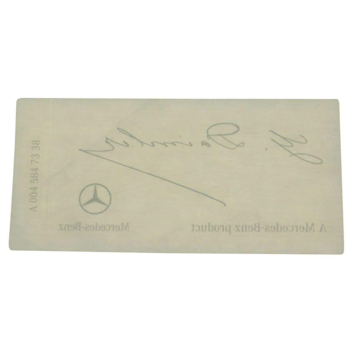 OEM Clear Windshield Glass Decal Daimler Signed Signature for Mercedes ...