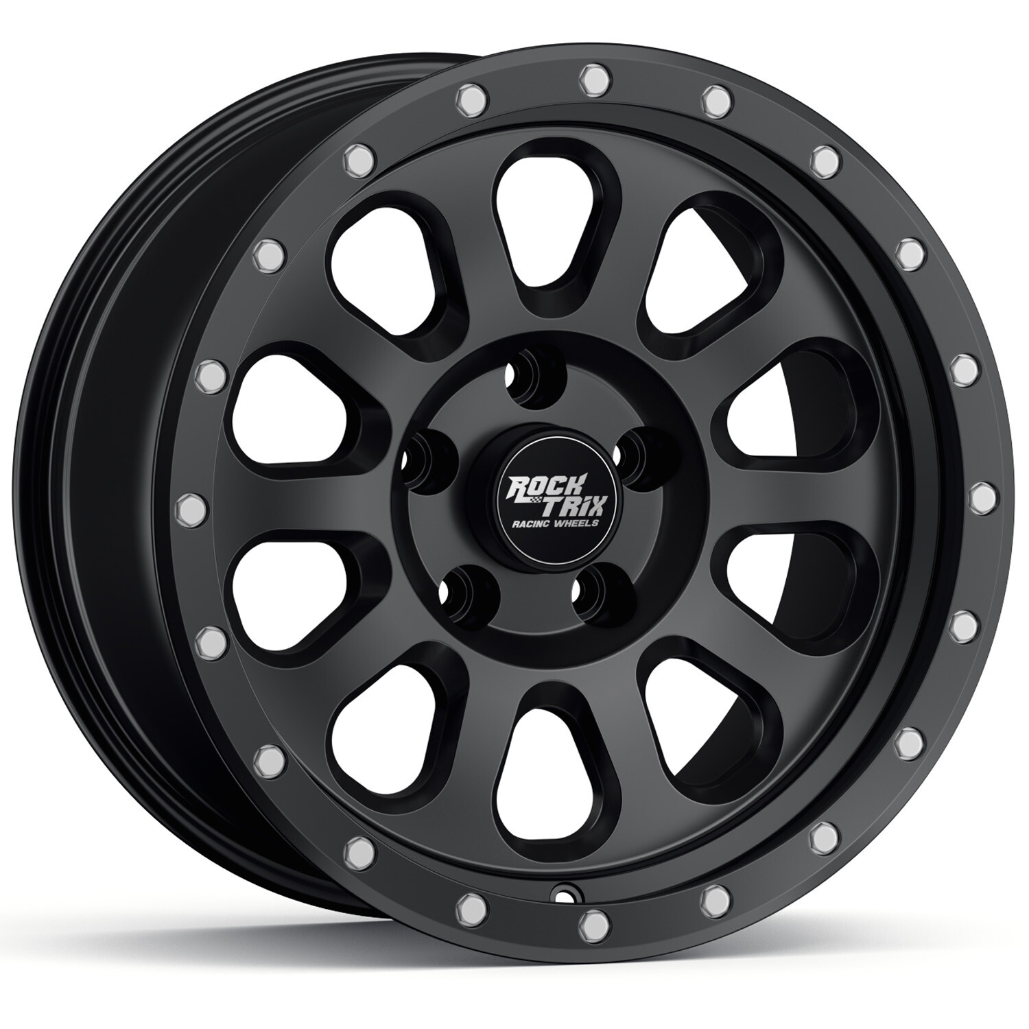 18" RockTrix RT111 18x9 +12 Offset Black Wheel 5x150 Rim for Select ...