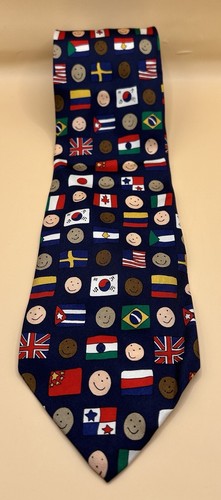 Save The Children Collection multi flag design By Robbie Men’s Neck Tie ...