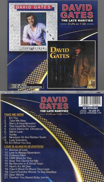Take Me Now / Love Is Always Seventeen by David Gates (CD, 2022) for ...