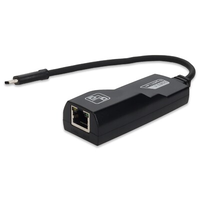AddOn 5-Pack of USB 3.1 C Male to RJ-45 Female Black Adapters ...