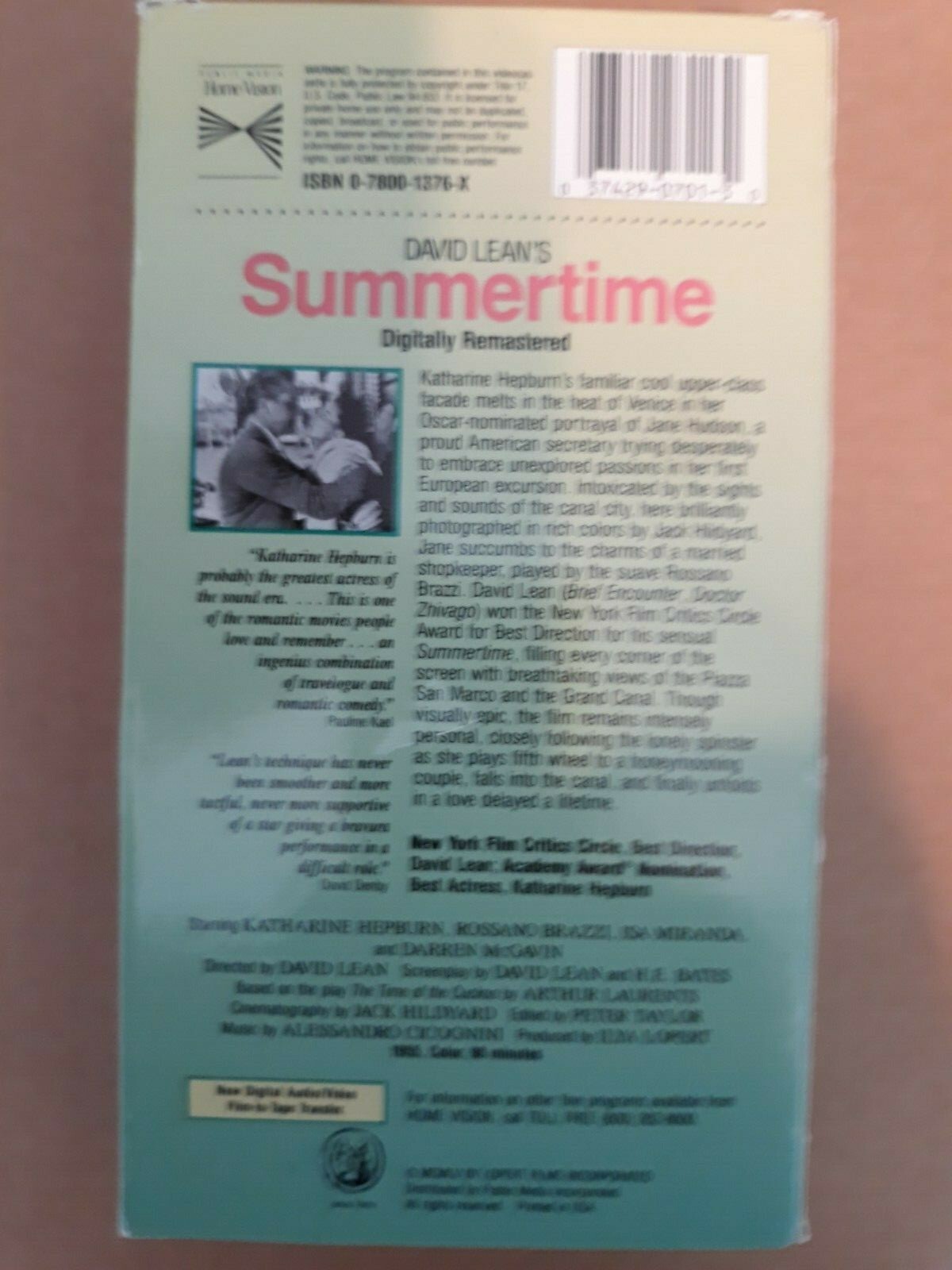 Summertime (VHS 1993 [1955) Katharine Hepburn, Rossano Brazzi, Isa ...