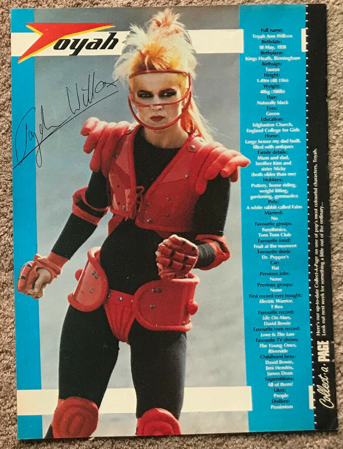 TOYAH -- 1983 Full page UK magazine poster | eBay