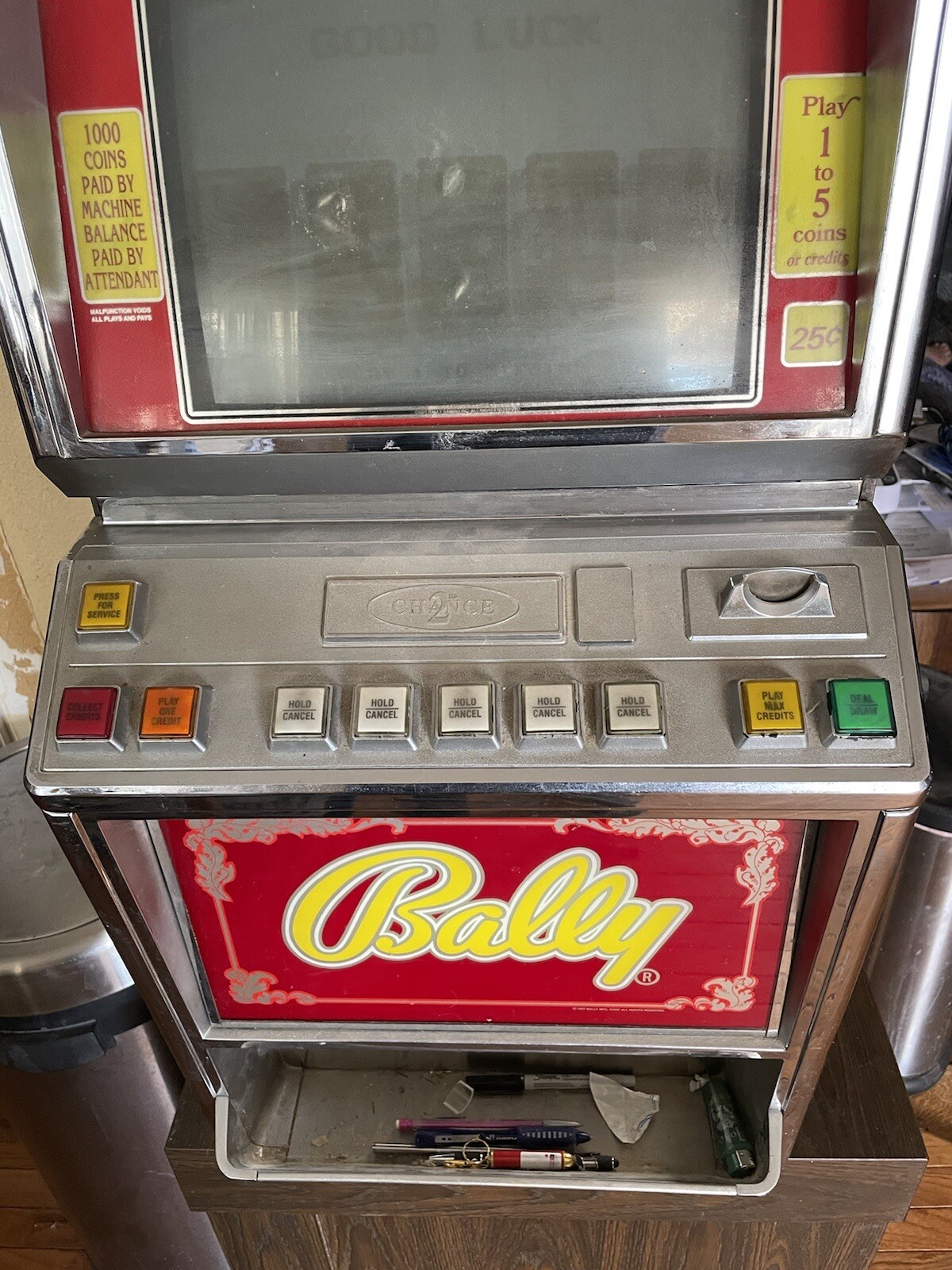 Bally 5000 Plus $0.25 slot machine w/stand | eBay