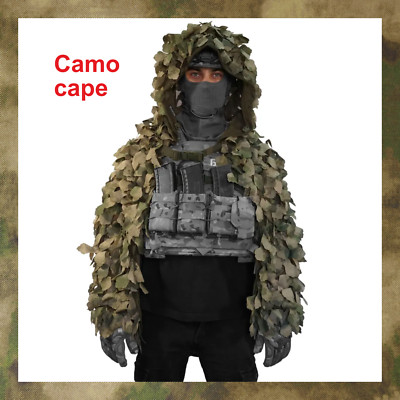 Russian Army sniper cape. Coat 3D camo. Viper Hood, Tactical Ghillie ...