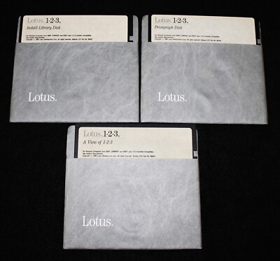 Vintage LOTUS 1-2-3 Release 2.01 Software 5.25" Floppy | eBay