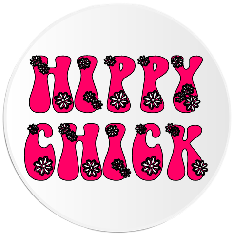 Hippy Chick - 100 Pack Circle Stickers 3 Inch - Flower Child 60s 70s | eBay