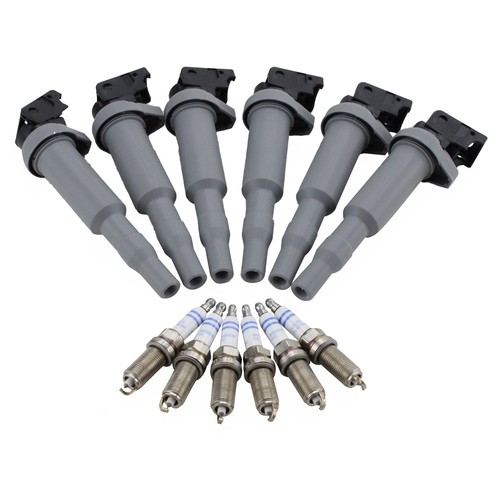 Bosch 6 Ignition Coils & 6 Double Platinum Spark Plugs Kit For BMW E90 ...