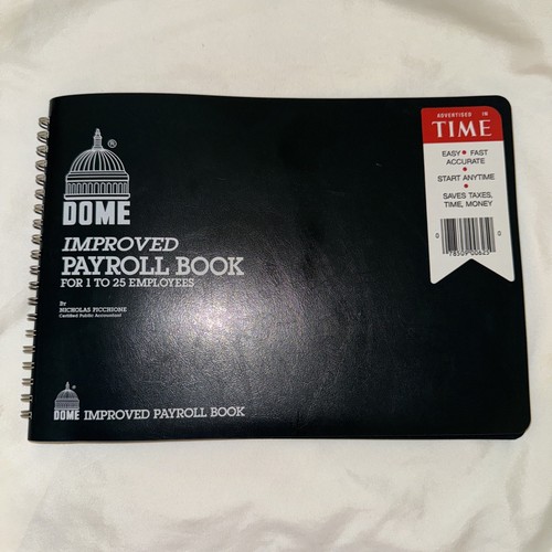 Dome Improved Spiral Bound Payroll Book for 1-25 employees 625 2001 | eBay