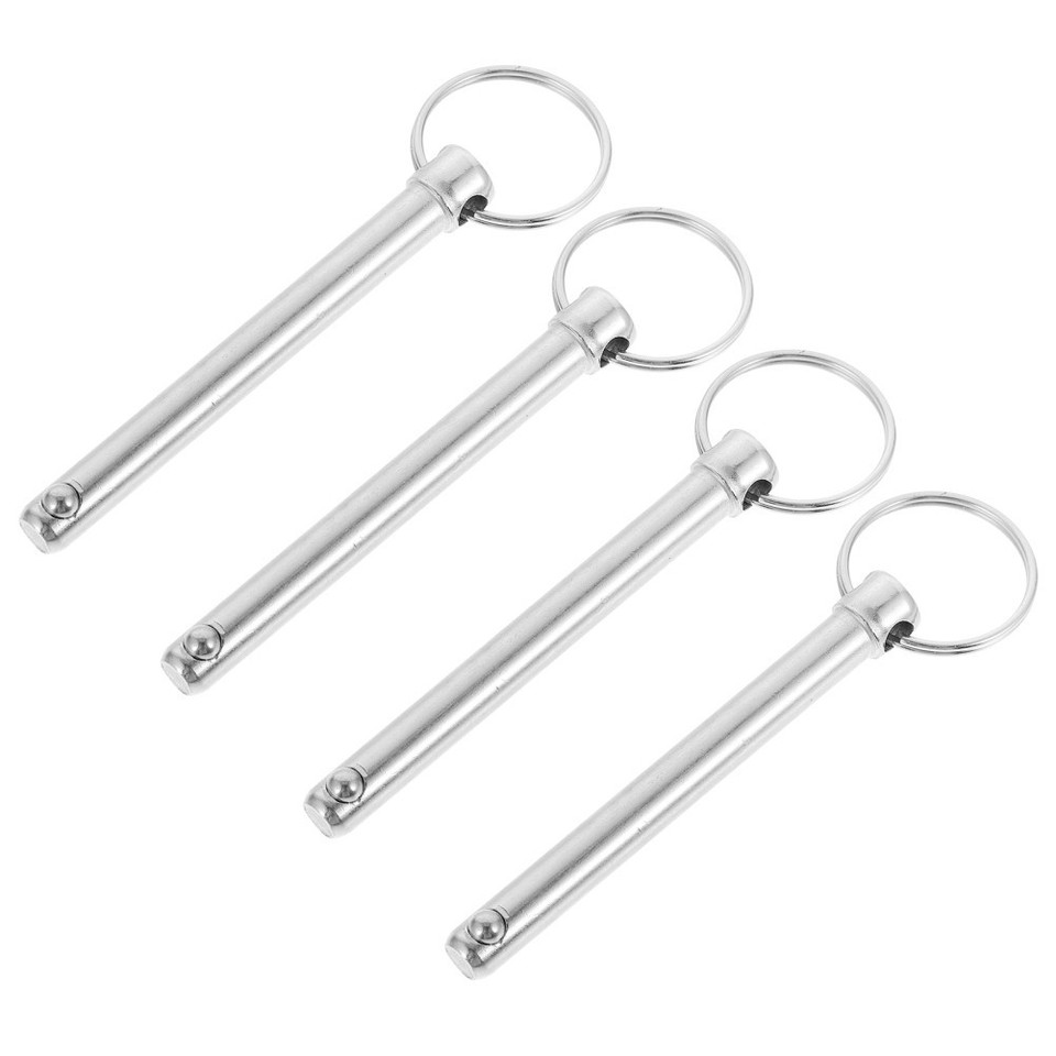 4pcs Carbon Steel Steel Ball Hitch Pin with Pulls Rings | eBay UK