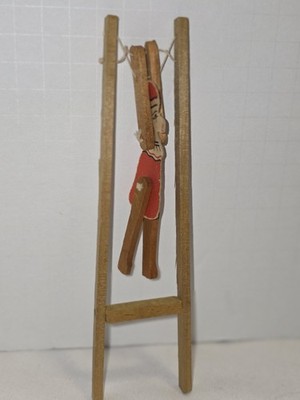Vintage Handmade Folk Art Wood Toy Acrobat Clown Wooden Flip Toy | eBay