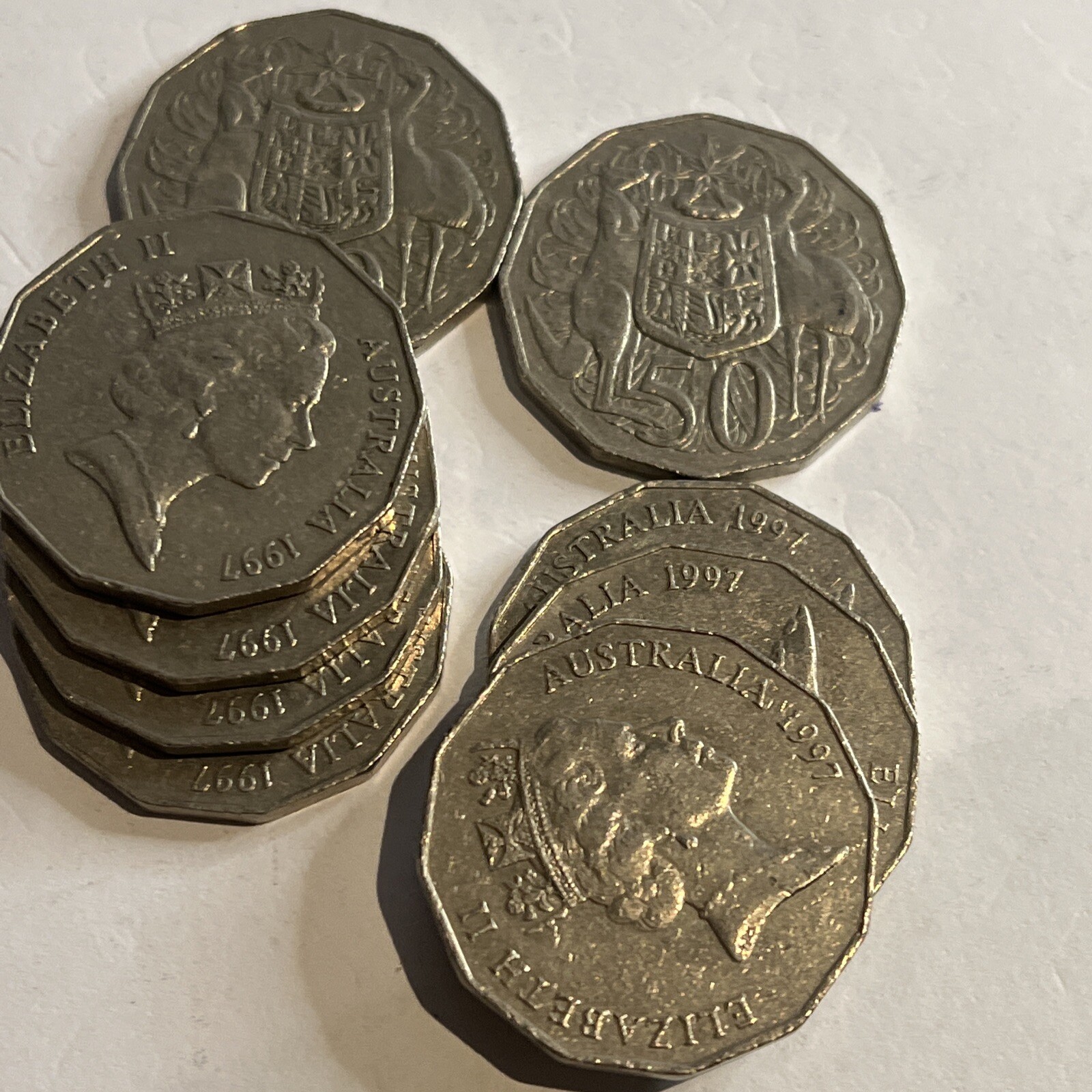 1997 50c Fifty Cent Circ Coin. Low Mintage of 4.3 million. Australian ...