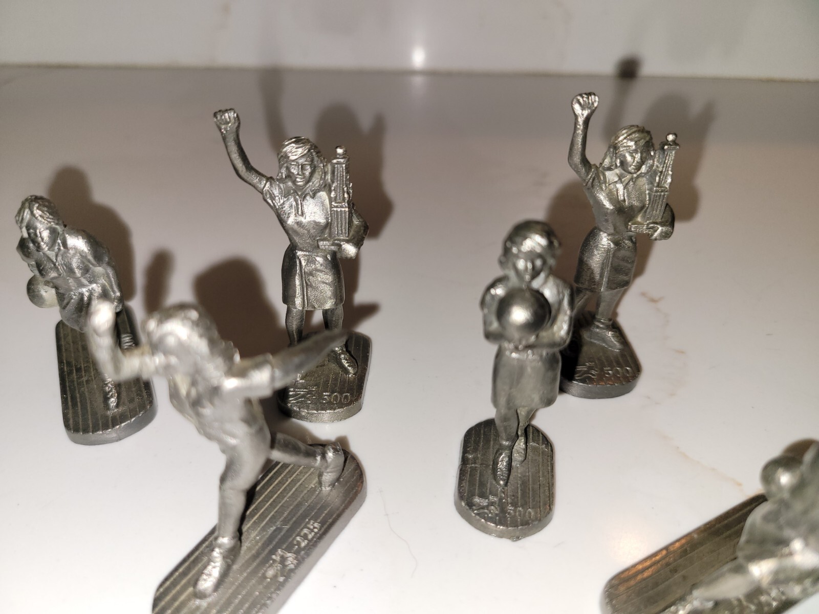 Vtg. LOT OF 14 Bowling Figurines Trophy Toppers Metal Figures Brunswick RARE! | eBay