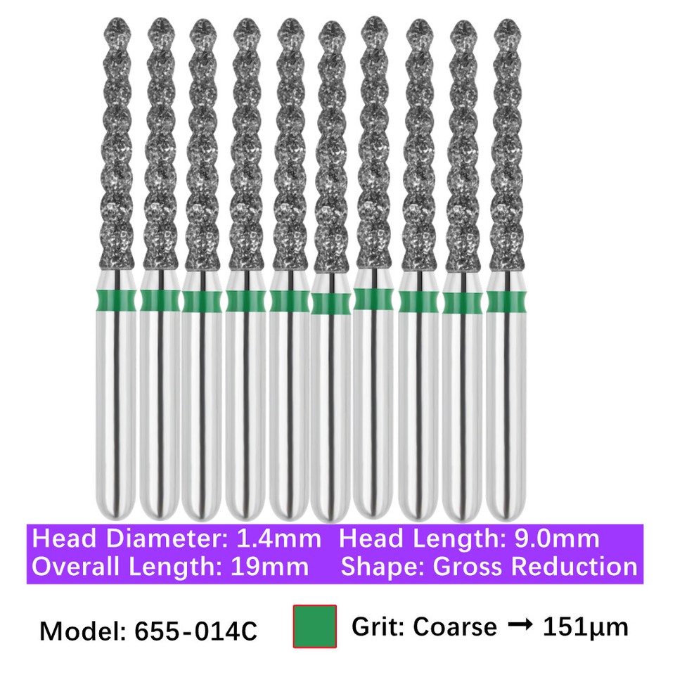 10pc Vakker Dental Diamond Burs FG Interproximal/ Gross Reduction for ...