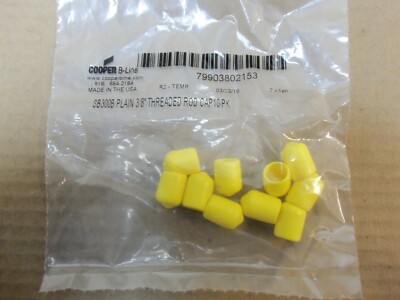 NEW COOPER B-LINE SB300B PLAIN 3/8" THREADED ROD CAP 10 PACK | eBay