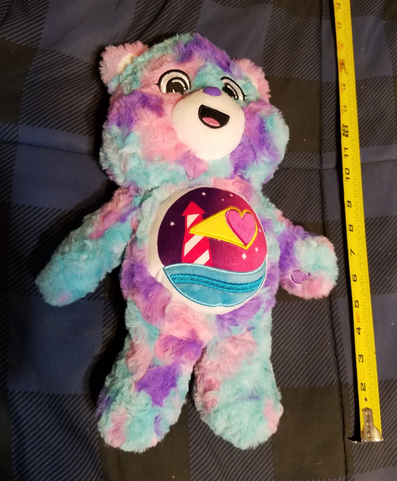 14" LOVESHINE BEAR PLUSH Care Bears COLOR SPLASH Lighthouse Belly Badge ...