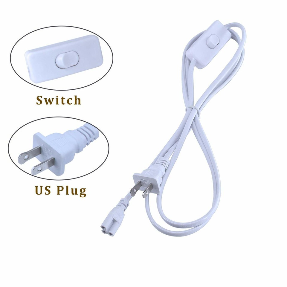 4-24 PCS 6FT Power Cords Cable With ON/OFF Switch for 3 Pin Integrated ...