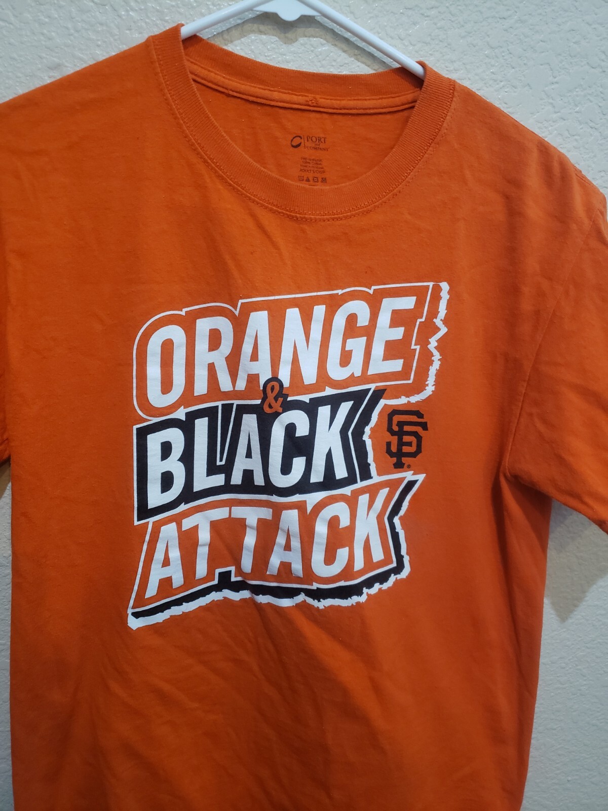 San Francisco Giants Orange T-shirt tee Size S Orange & Black Attack | eBay