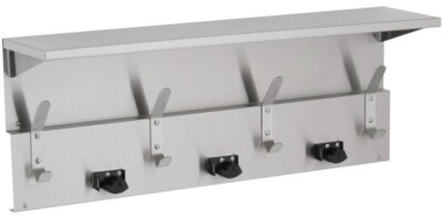 Bobrick 239X34 Stainless Steel Utility Shelf with Mop/Broom Holder NEW ...