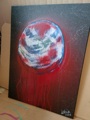 World, Bleeding, Space, Art, Original Painting, Artwork, Abstract | eBay