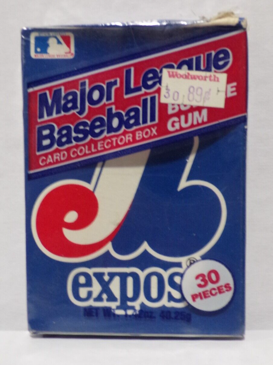 1990 Major League Baseball Bubble Gum Card Collector Box Expos ...