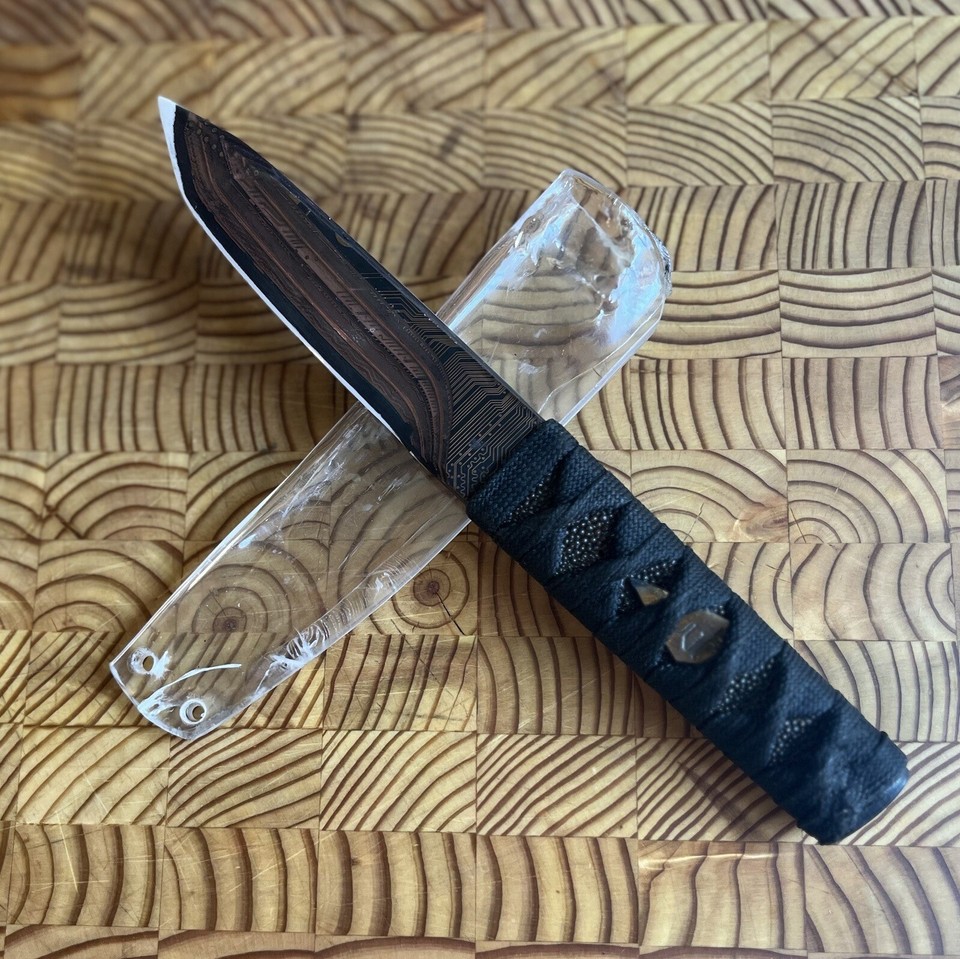 Warren Thomas Knives Custom Ceramic / Circuit Board Tanto NEW NUMBER 1 ...