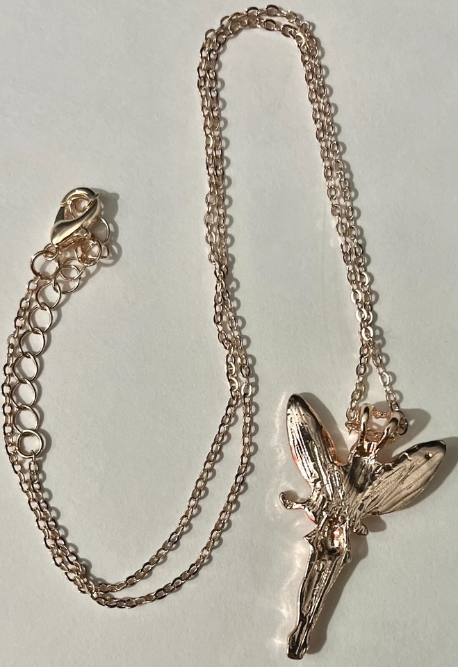 TINKER BELL GOLD CHARM NECKLACE | eBay