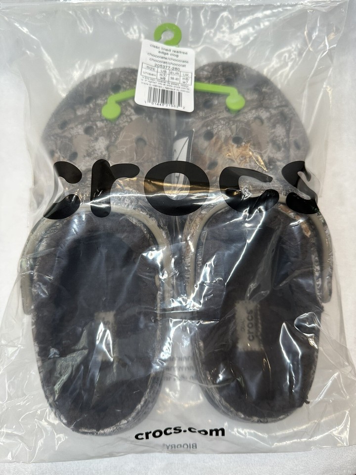 Crocs Classic Lined Realtree Edge Camo Clog 205377-280 Chocolate M7 W9 ...