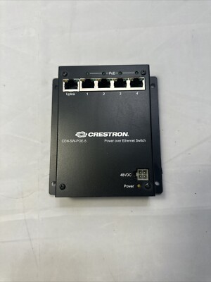 CRESTRON CEN-SW-POE-5 5 Ports Gigabit Network Switch No Power Supply | eBay