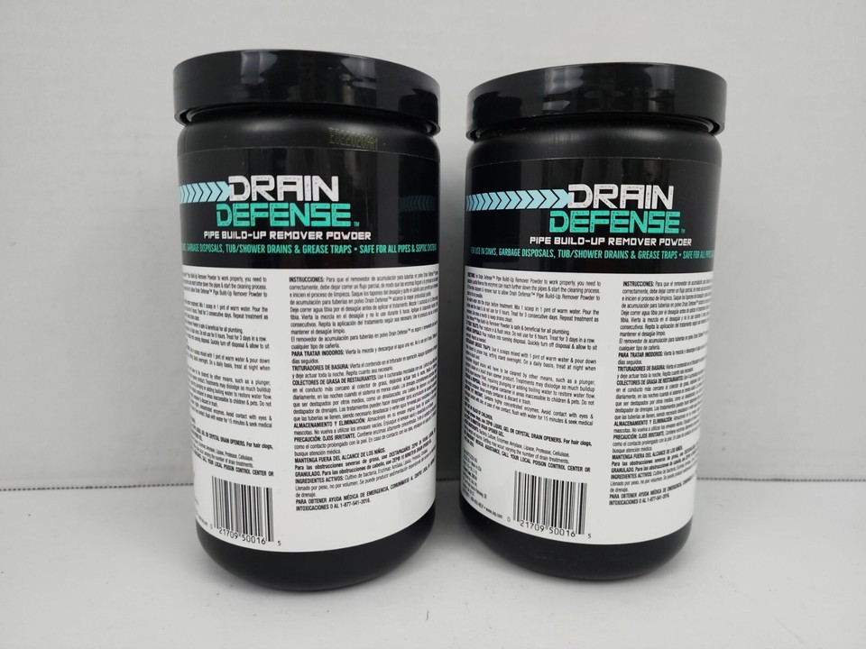 Lot of 2 Zep Drain Defense Enzymatic Drain Cleaner Powder SAFE FOR ALL ...