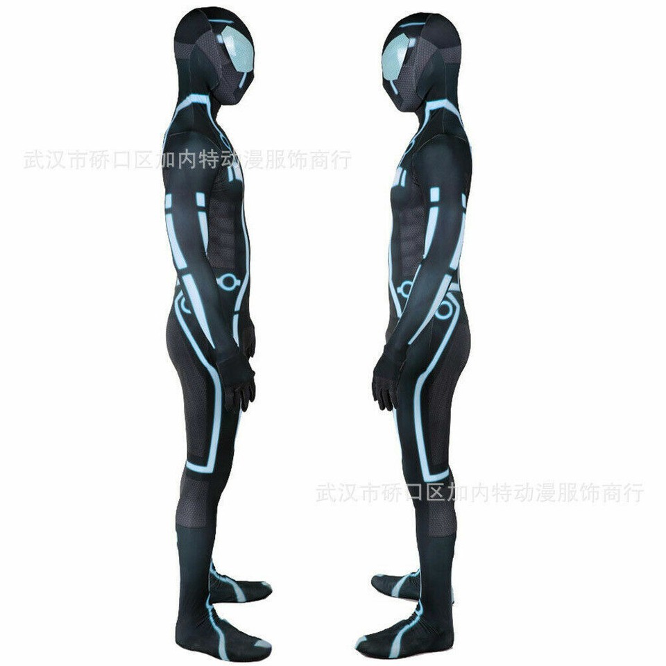Tron Legacy Bodysuits Sam Flynn Jumpsuit Superhero Cosplay Costume ...