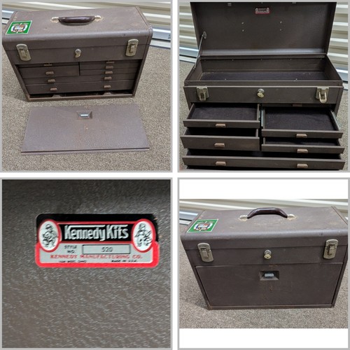 Kennedy 20" Machinist Tool Box • Model 520 • 7 Drawer • Felt Lined ...