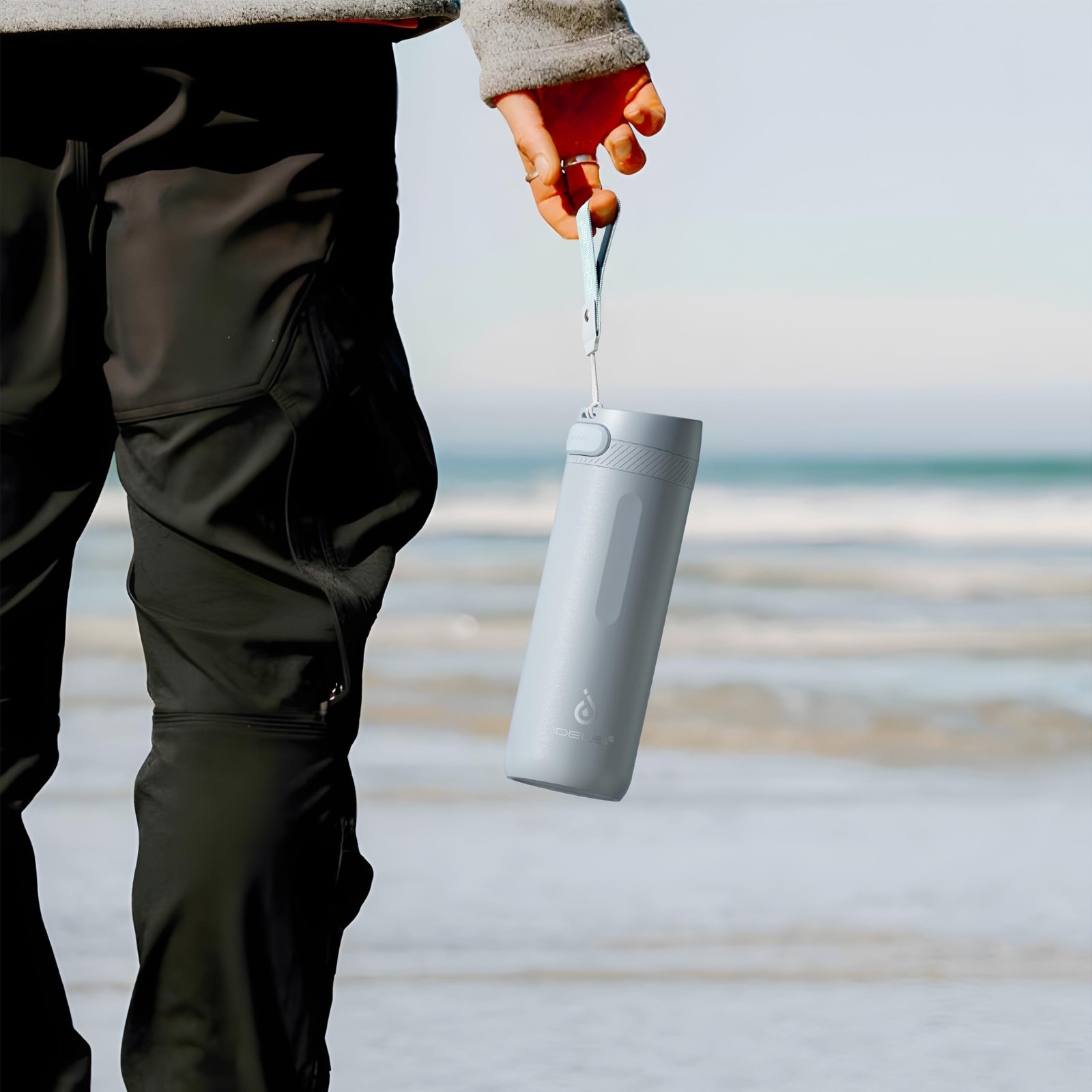 Insulated Stainless Steel Water Bottle 17 oz Push Button Lid ...
