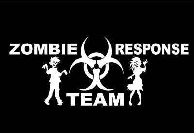 Zombie Response Team Decal Bio hazard funny car window vinyl sticker ...