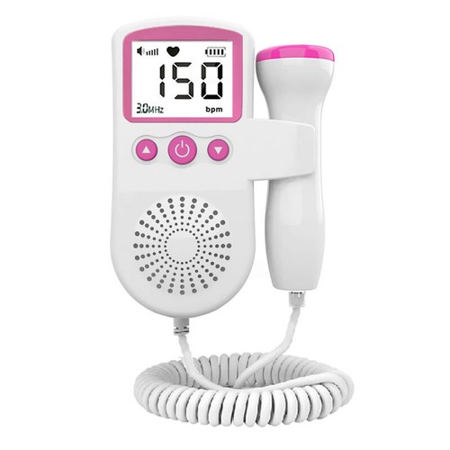 Fetal Doppler Heart Rate Detectors Baby Sound Monitor Pregnancy Display ...