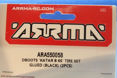 ARRMA dBoots 'Katar B 6S' Tire Set B Glued (Black) (2 pcs) ARA550058 | eBay