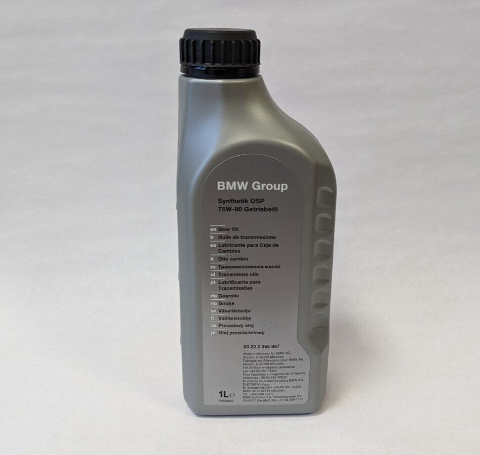 OEM BMW 75w-90 Synthetic OSP Gear Oil 1 Litre 83222365987 Genuine for ...